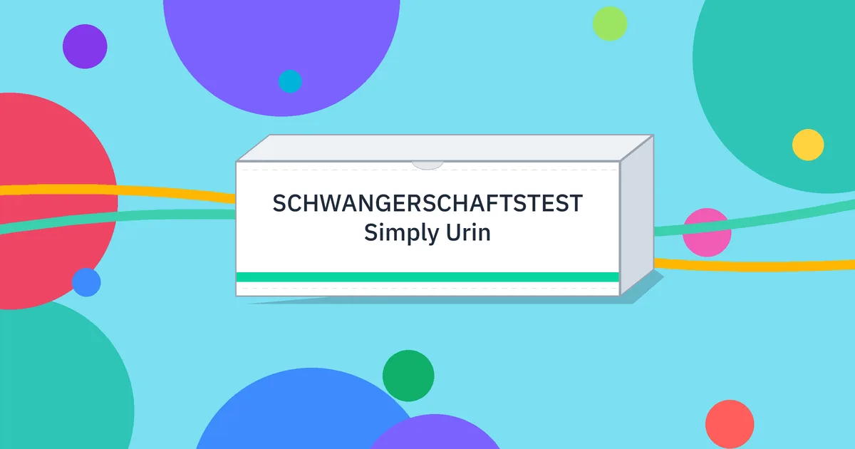 Symbolbild: Packung mit der Aufschrift SCHWANGERSCHAFTSTEST Simply Urin (PZN 19993328) – Verfügbarkeit und Bezug in Apotheken in Frankfurt am Main