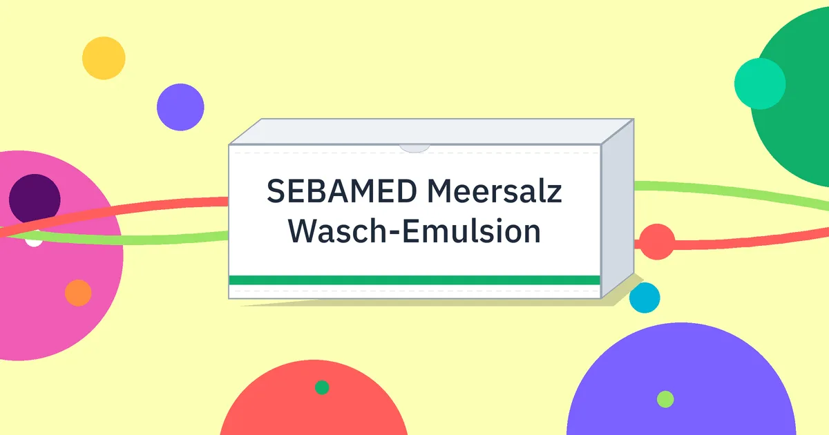 Symbolbild: Packung mit der Aufschrift SEBAMED Meersalz Wasch-Emulsion (PZN 17882820) – Verfügbarkeit und Bezug in Apotheken in Frankfurt am Main