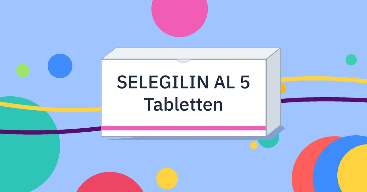 Symbolbild: Packung mit der Aufschrift SELEGILIN AL 5 Tabletten (PZN 00569510) – Verfügbarkeit und Bezug in Apotheken in Frankfurt am Main