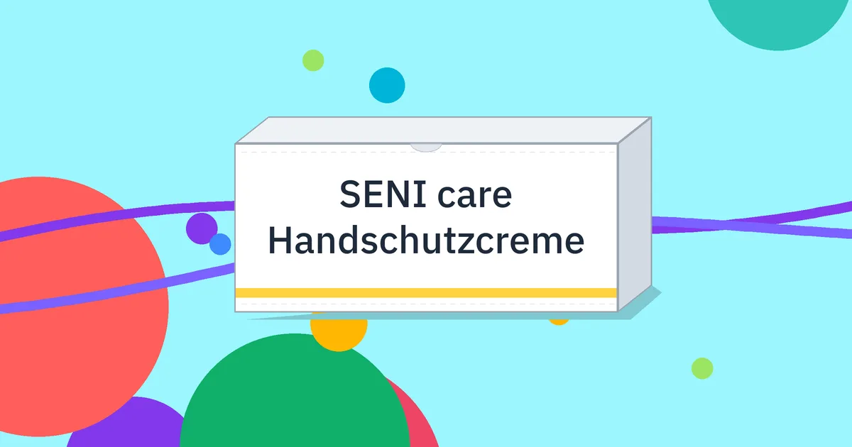 Symbolbild: Packung mit der Aufschrift SENI care Handschutzcreme (PZN 20310062) – Verfügbarkeit und Bezug in Apotheken in Frankfurt am Main