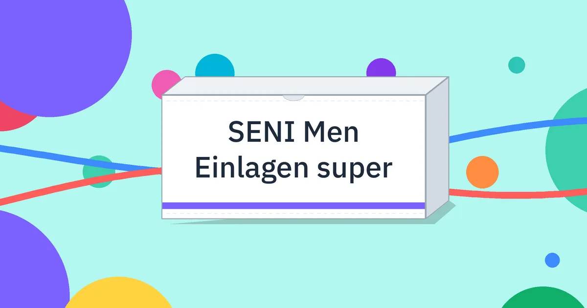 Symbolbild: Packung mit der Aufschrift SENI Men Einlagen super (PZN 19527483) – Verfügbarkeit und Bezug in Apotheken in Frankfurt am Main