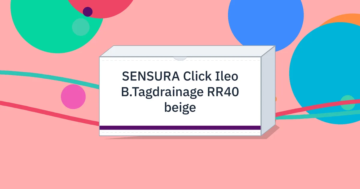 Symbolbild: Packung mit der Aufschrift SENSURA Click Ileo B.Tagdrainage RR40 beige (PZN 07790790) – Verfügbarkeit und Bezug in Apotheken in Frankfurt am Main