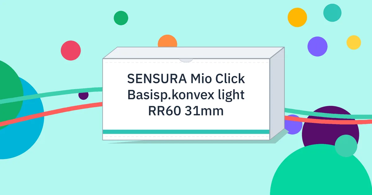 Symbolbild: Packung mit der Aufschrift SENSURA Mio Click Basisp.konvex light RR60 31mm (PZN 10857807) – Verfügbarkeit und Bezug in Apotheken in Frankfurt am Main