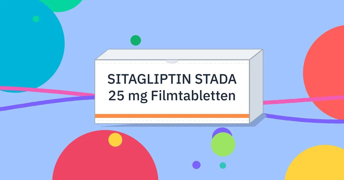 Symbolbild: Packung mit der Aufschrift SITAGLIPTIN STADA 25 mg Filmtabletten (PZN 17507022) – Verfügbarkeit und Bezug in Apotheken in Frankfurt am Main