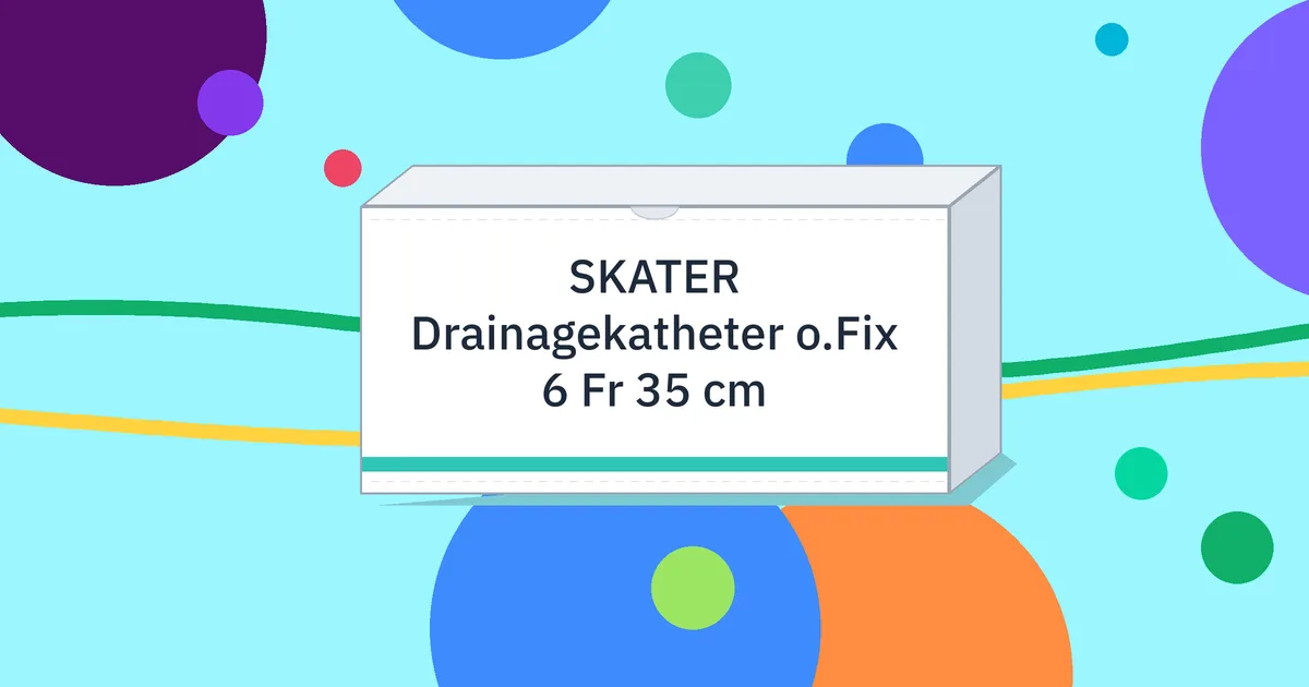 Symbolbild: Packung mit der Aufschrift SKATER Drainagekatheter o.Fix 6 Fr 35 cm (PZN 06769658) – Verfügbarkeit und Bezug in Apotheken in Frankfurt am Main