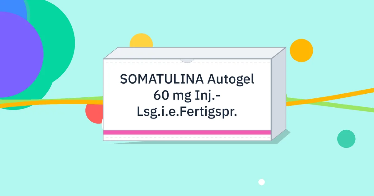 Symbolbild: Packung mit der Aufschrift SOMATULINA Autogel 60 mg Inj.-Lsg.i.e.Fertigspr. (PZN 17964127) – Verfügbarkeit und Bezug in Apotheken in Frankfurt am Main