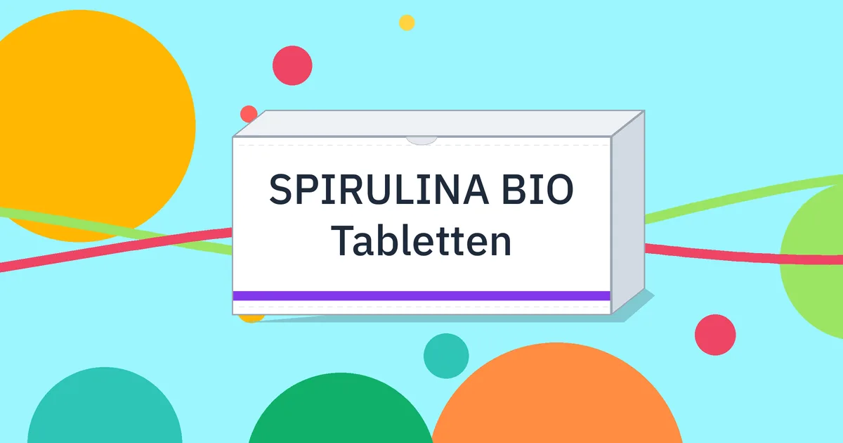 Symbolbild: Packung mit der Aufschrift SPIRULINA BIO Tabletten (PZN 11163840) – Verfügbarkeit und Bezug in Apotheken in Frankfurt am Main