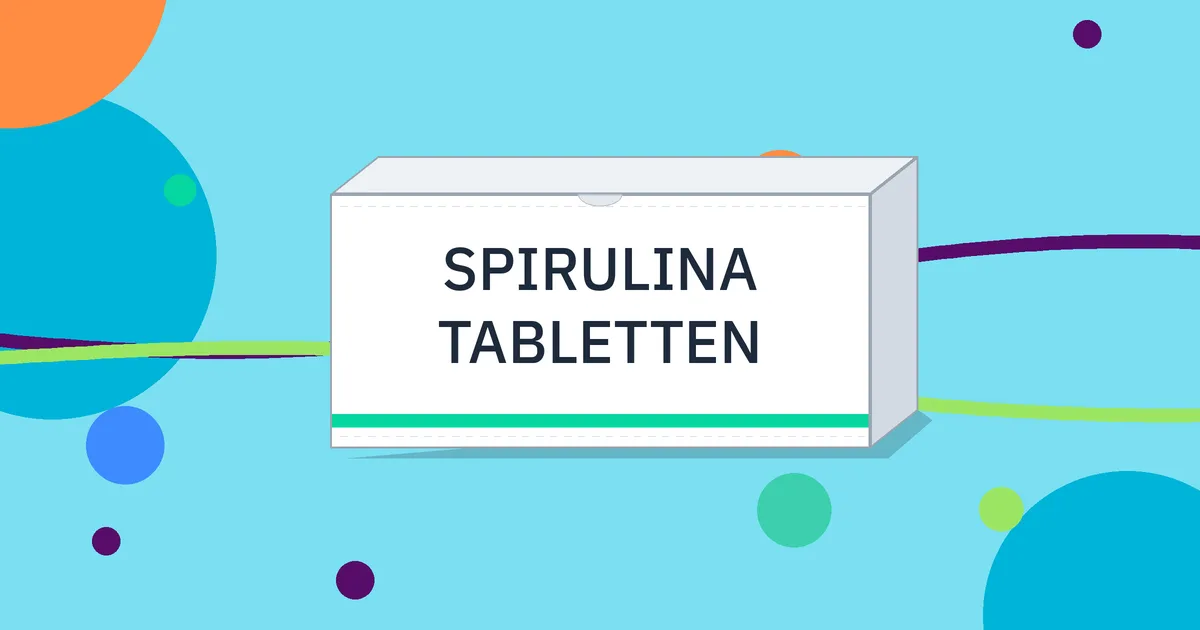 Symbolbild: Packung mit der Aufschrift SPIRULINA TABLETTEN (PZN 07038230) – Verfügbarkeit und Bezug in Apotheken in Frankfurt am Main