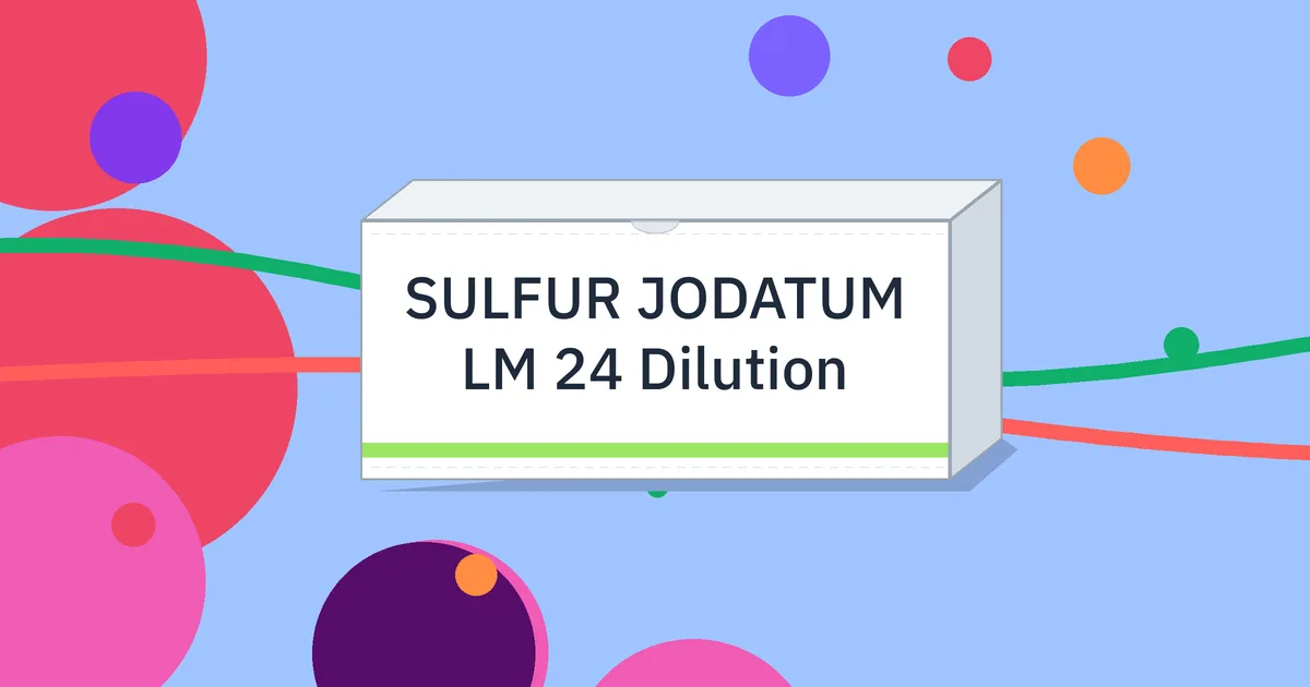 Symbolbild: Packung mit der Aufschrift SULFUR JODATUM LM 24 Dilution (PZN 13210443) – Verfügbarkeit und Bezug in Apotheken in Frankfurt am Main