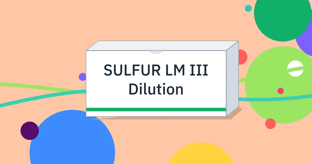 Symbolbild: Packung mit der Aufschrift SULFUR LM III Dilution (PZN 04224765) – Verfügbarkeit und Bezug in Apotheken in Frankfurt am Main