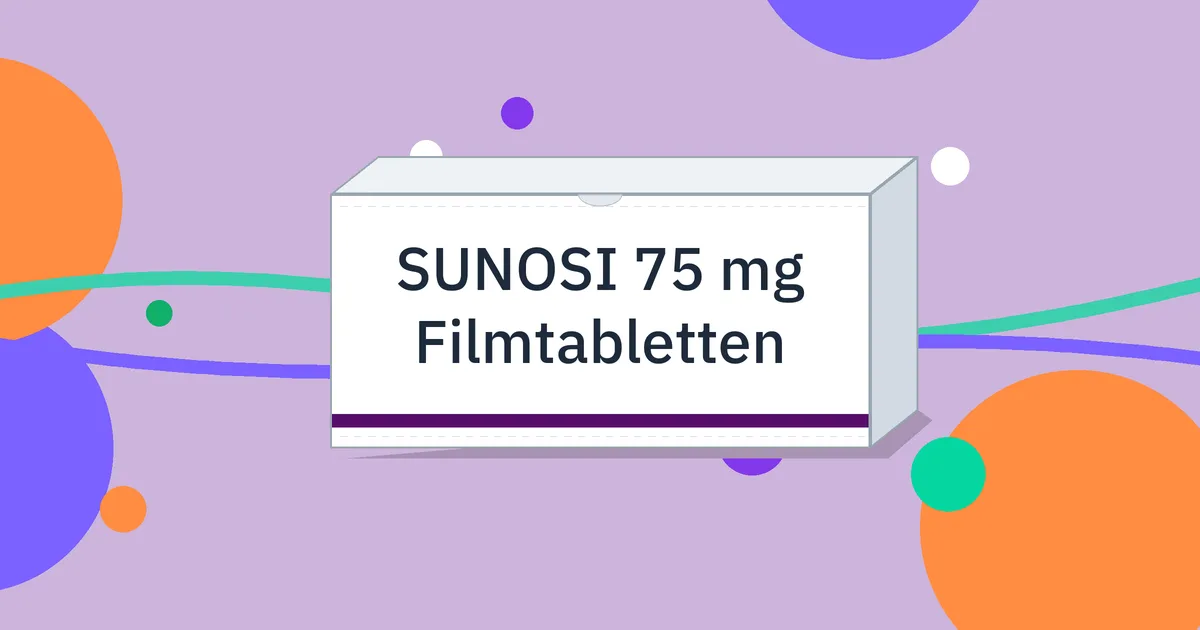 Symbolbild: Packung mit der Aufschrift SUNOSI 75 mg Filmtabletten (PZN 16243621) – Verfügbarkeit und Bezug in Apotheken in Frankfurt am Main