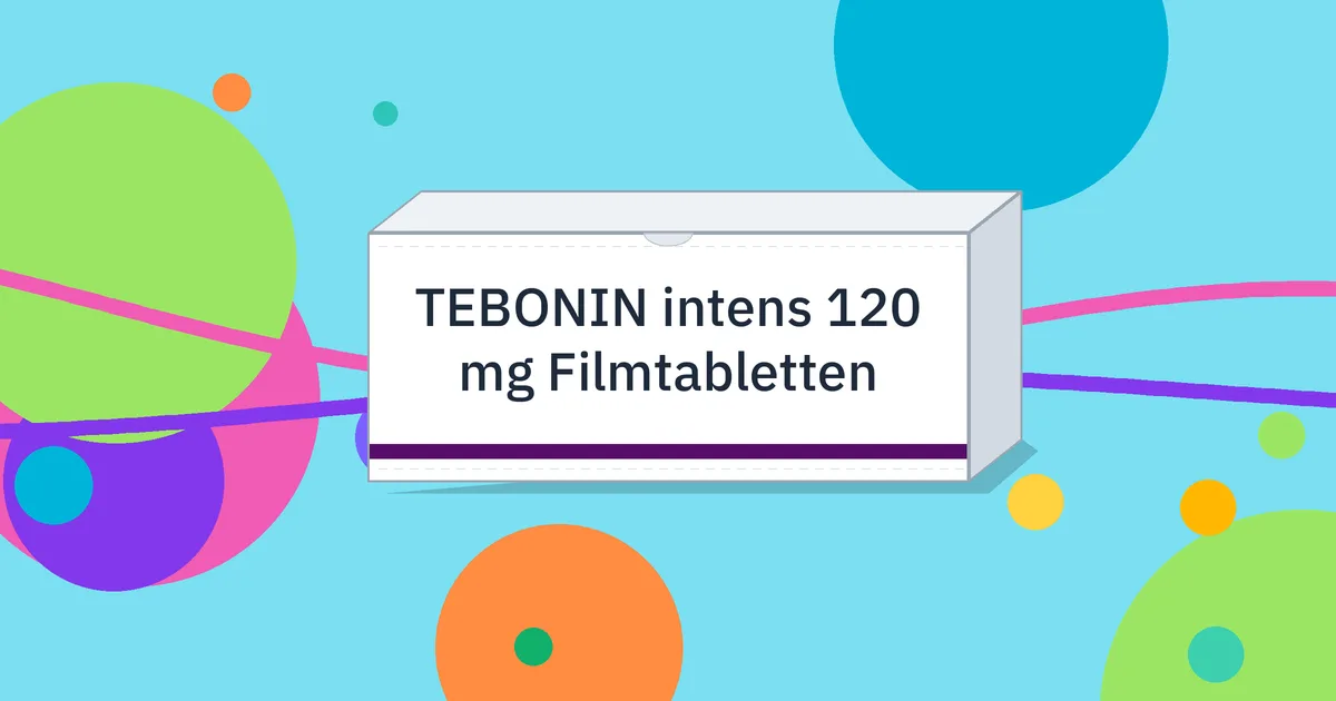 Symbolbild: Packung mit der Aufschrift TEBONIN intens 120 mg Filmtabletten (PZN 03379106) – Verfügbarkeit und Bezug in Apotheken in Frankfurt am Main
