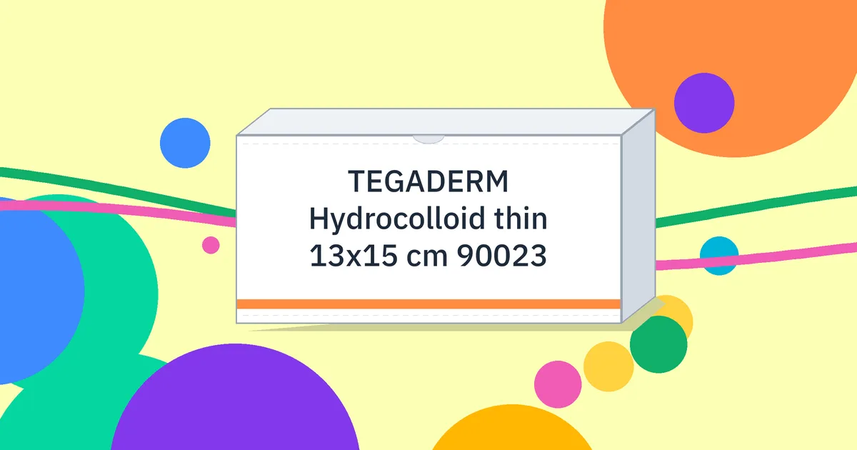 Symbolbild: Packung mit der Aufschrift TEGADERM Hydrocolloid thin 13x15 cm 90023 (PZN 05398881) – Verfügbarkeit und Bezug in Apotheken in Frankfurt am Main