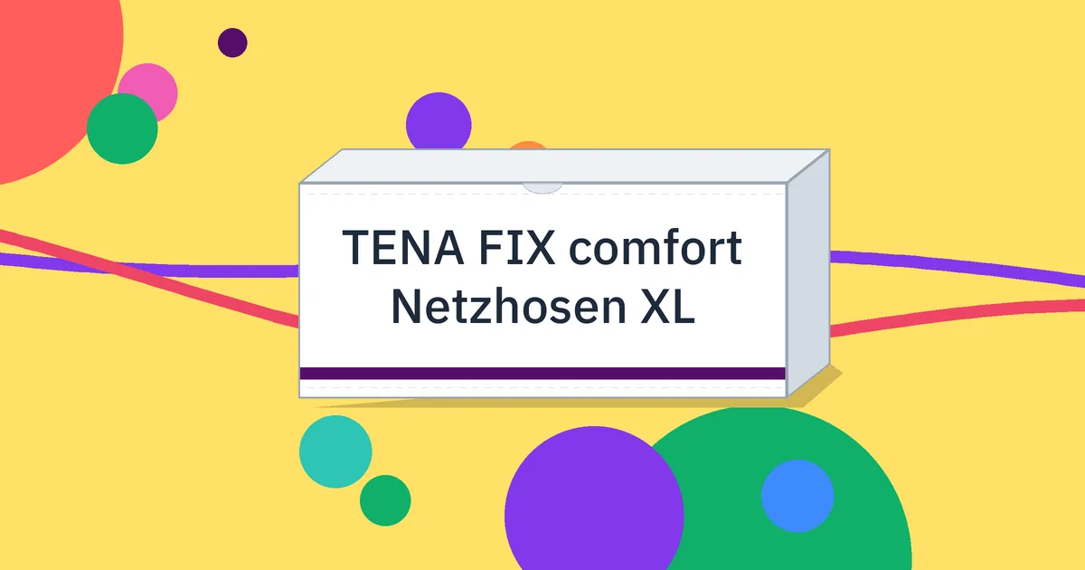 Symbolbild: Packung mit der Aufschrift TENA FIX comfort Netzhosen XL (PZN 00194375) – Verfügbarkeit und Bezug in Apotheken in Frankfurt am Main
