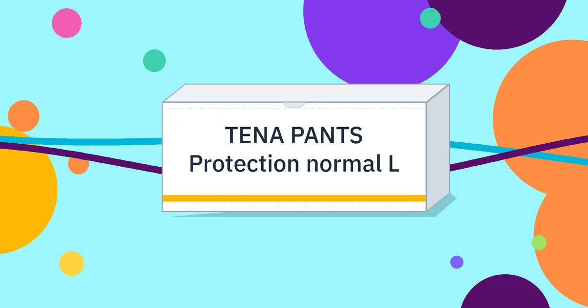 Symbolbild: Packung mit der Aufschrift TENA PANTS Protection normal L (PZN 19297008) – Verfügbarkeit und Bezug in Apotheken in Frankfurt am Main