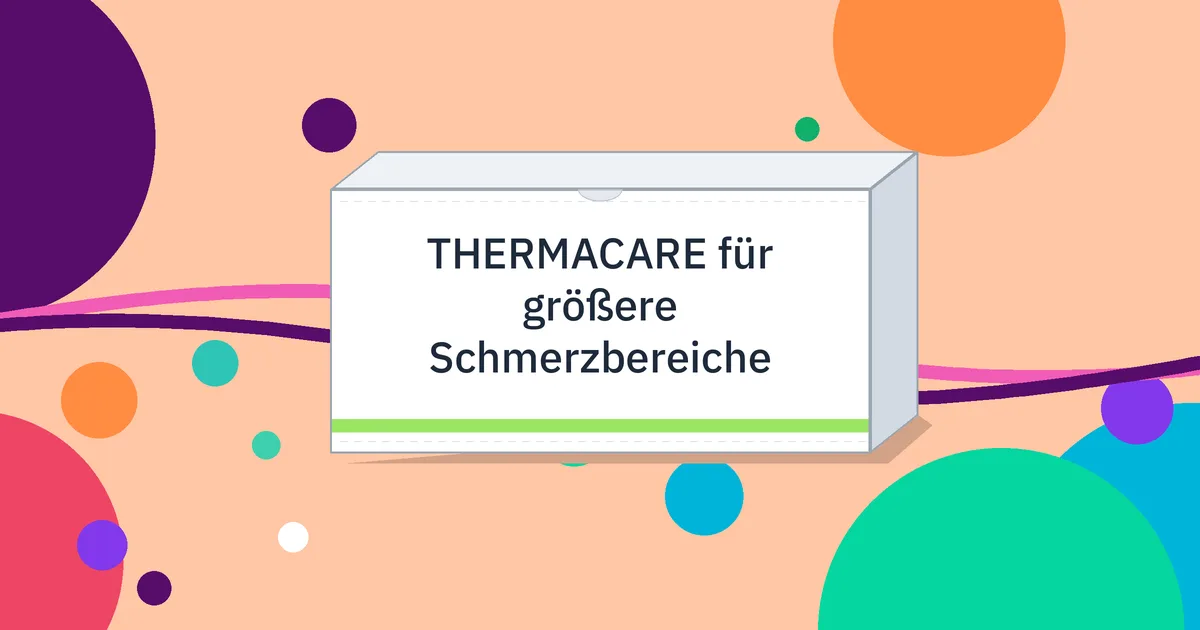 Symbolbild: Packung mit der Aufschrift THERMACARE für größere Schmerzbereiche (PZN 11851913) – Verfügbarkeit und Bezug in Apotheken in Frankfurt am Main