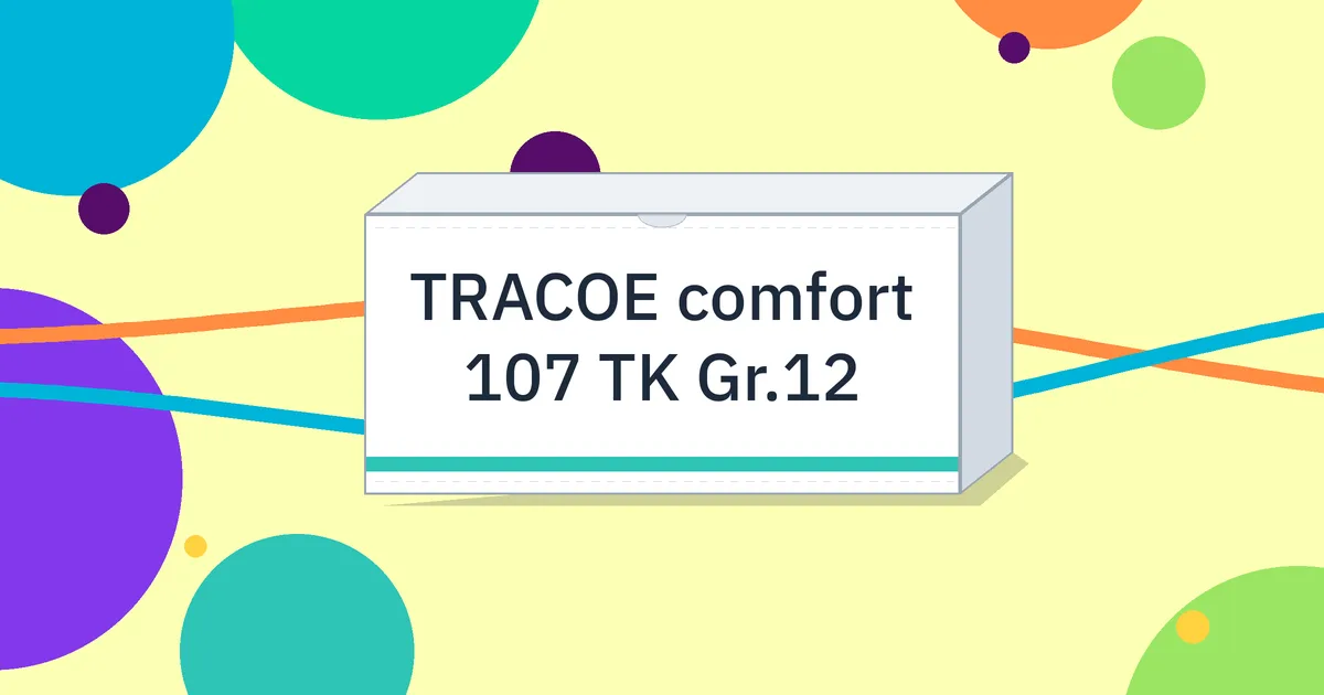 Symbolbild: Packung mit der Aufschrift TRACOE comfort 107 TK Gr.12 (PZN 10750311) – Verfügbarkeit und Bezug in Apotheken in Frankfurt am Main