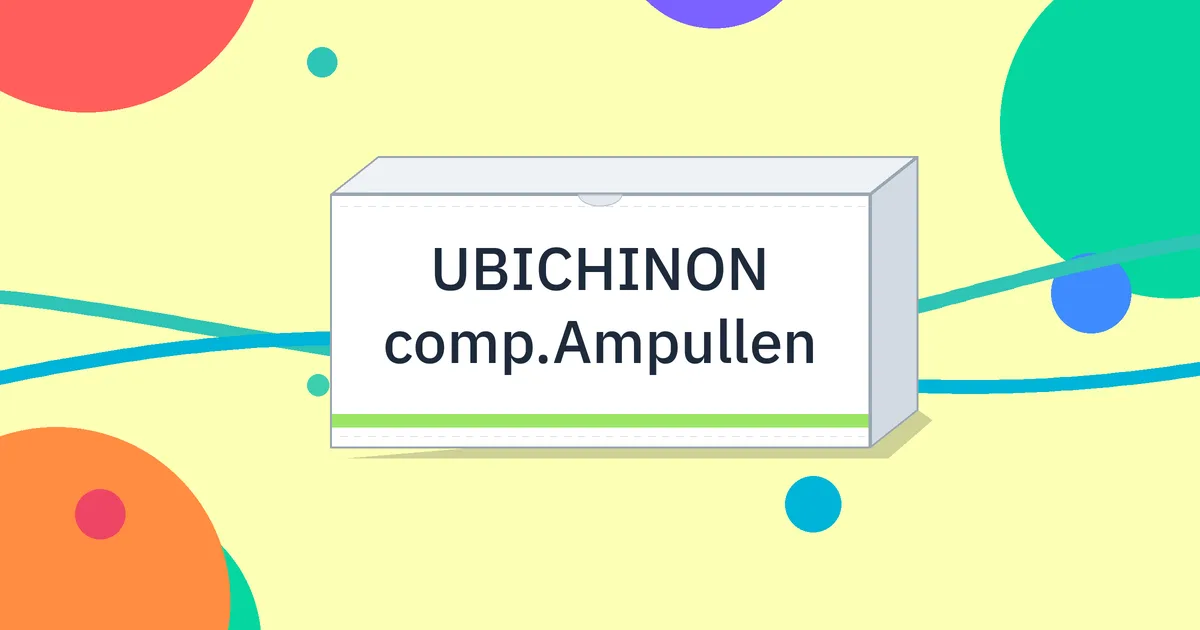 Symbolbild: Packung mit der Aufschrift UBICHINON comp.Ampullen (PZN 04314304) – Verfügbarkeit und Bezug in Apotheken in Frankfurt am Main