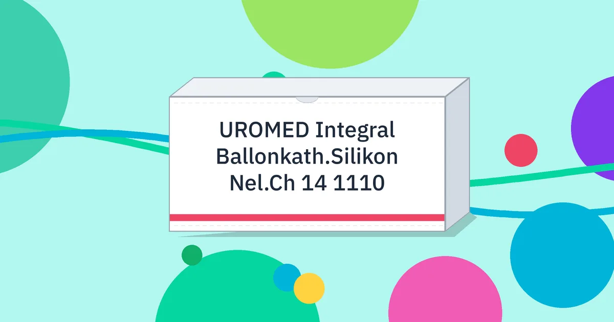 Symbolbild: Packung mit der Aufschrift UROMED Integral Ballonkath.Silikon Nel.Ch 14 1110 (PZN 03953456) – Verfügbarkeit und Bezug in Apotheken in Frankfurt am Main