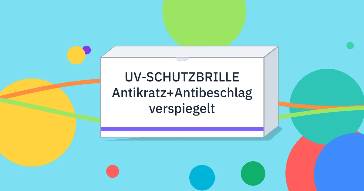 Symbolbild: Packung mit der Aufschrift UV-SCHUTZBRILLE Antikratz+Antibeschlag verspiegelt (PZN 11013218) – Verfügbarkeit und Bezug in Apotheken in Frankfurt am Main