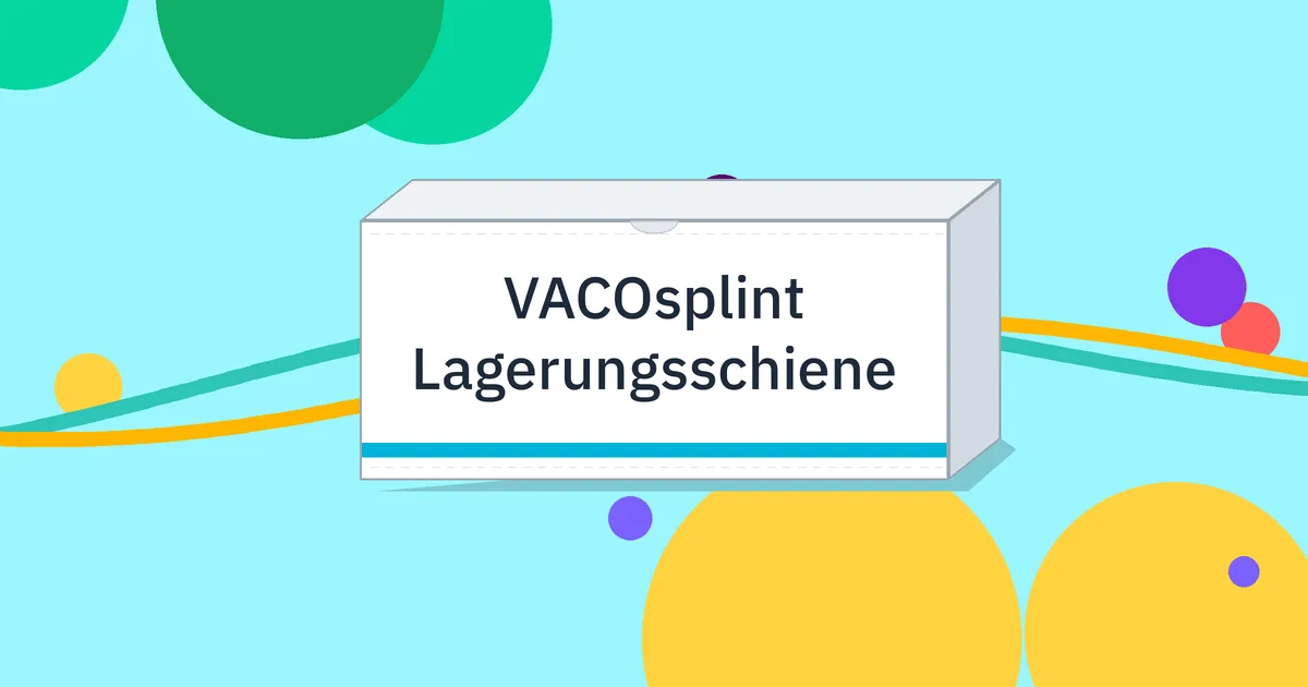 Symbolbild: Packung mit der Aufschrift VACOsplint Lagerungsschiene (PZN 03160632) – Verfügbarkeit und Bezug in Apotheken in Frankfurt am Main