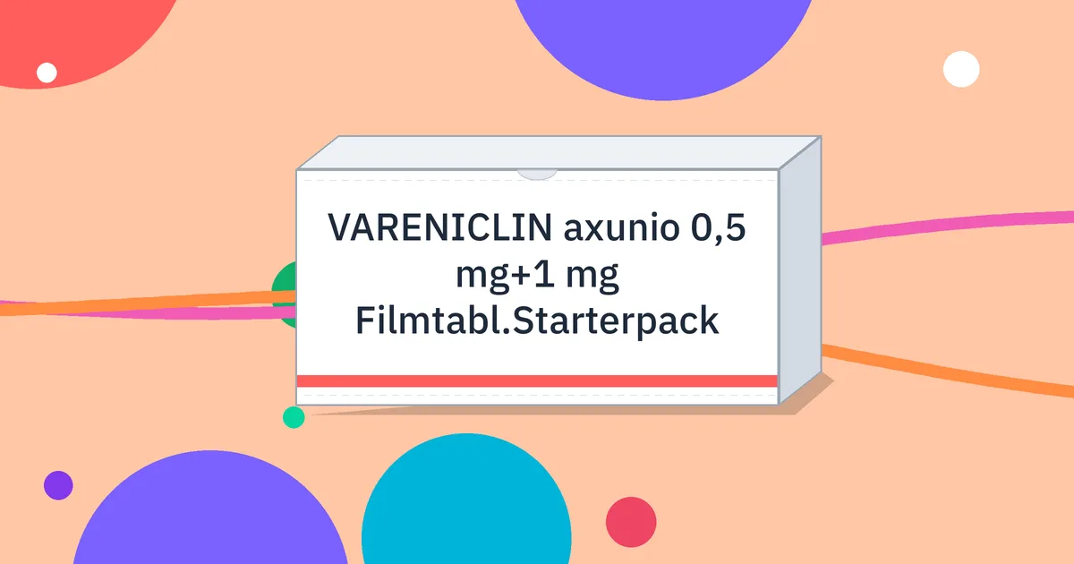 Symbolbild: Packung mit der Aufschrift VARENICLIN axunio 0,5 mg+1 mg Filmtabl.Starterpack (PZN 19725639) – Verfügbarkeit und Bezug in Apotheken in Frankfurt am Main
