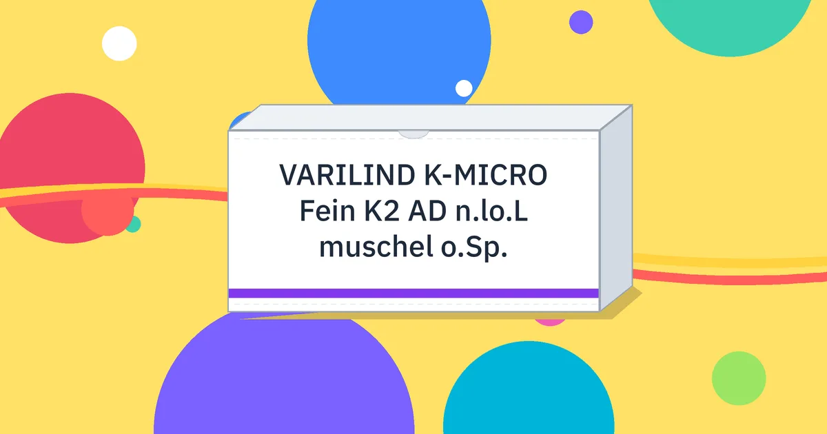 Symbolbild: Packung mit der Aufschrift VARILIND K-MICRO Fein K2 AD n.lo.L muschel o.Sp. (PZN 20559531) – Verfügbarkeit und Bezug in Apotheken in Frankfurt am Main