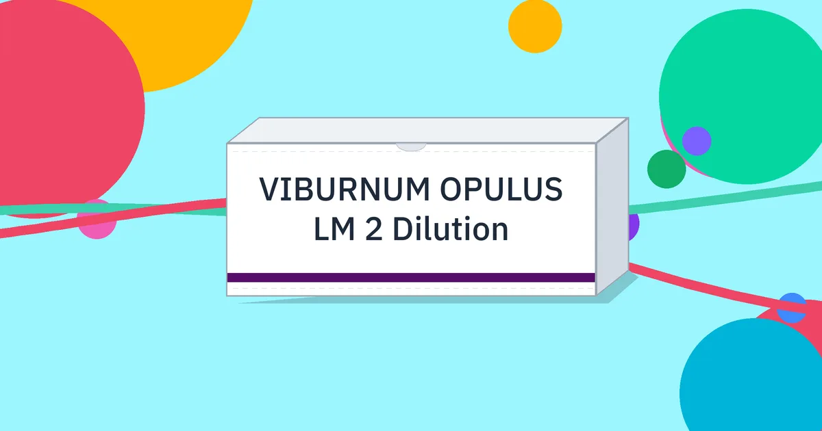 Symbolbild: Packung mit der Aufschrift VIBURNUM OPULUS LM 2 Dilution (PZN 13270617) – Verfügbarkeit und Bezug in Apotheken in Frankfurt am Main