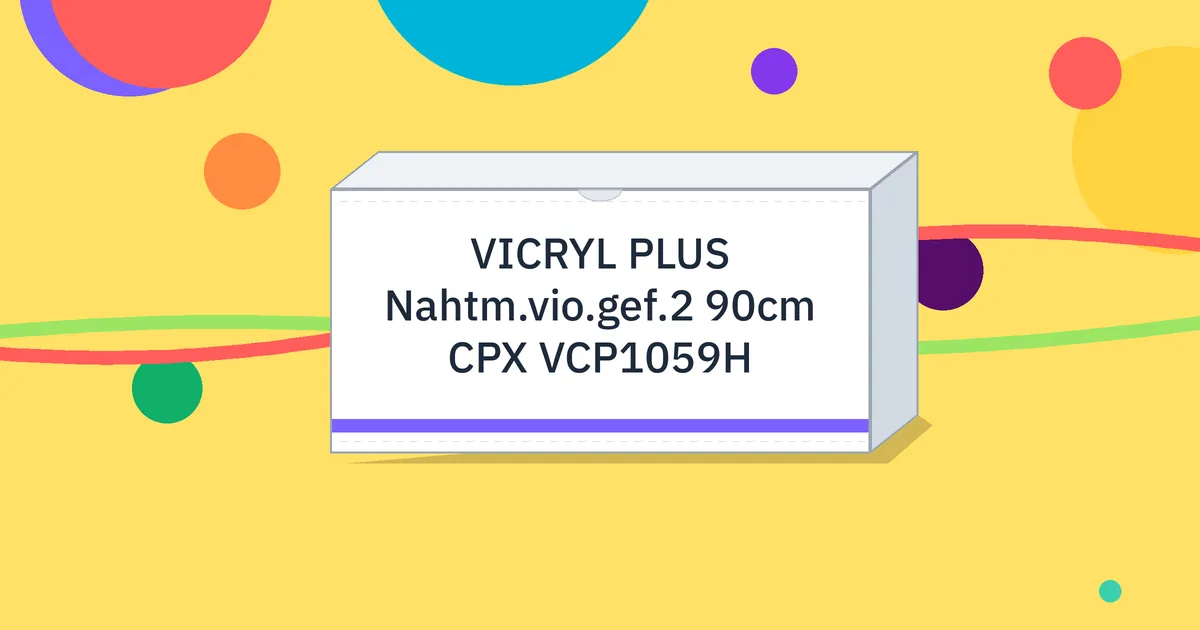 Symbolbild: Packung mit der Aufschrift VICRYL PLUS Nahtm.vio.gef.2 90cm CPX VCP1059H (PZN 20173889) – Verfügbarkeit und Bezug in Apotheken in Frankfurt am Main