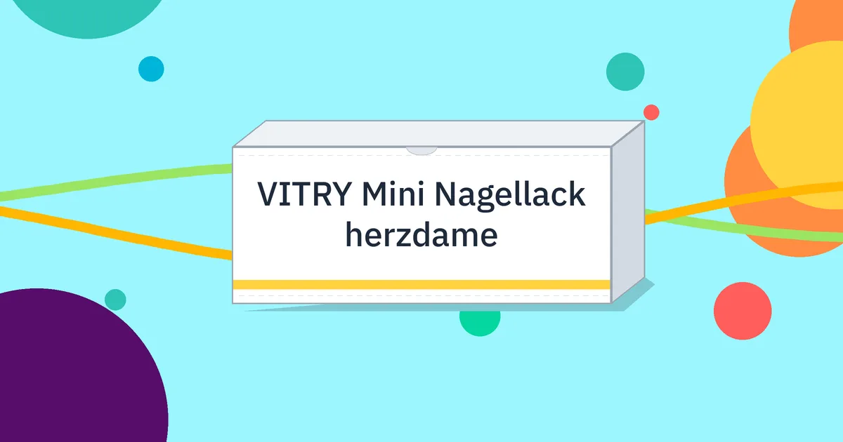 Symbolbild: Packung mit der Aufschrift VITRY Mini Nagellack herzdame (PZN 05113973) – Verfügbarkeit und Bezug in Apotheken in Frankfurt am Main