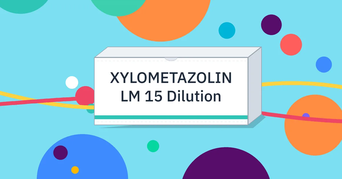 Symbolbild: Packung mit der Aufschrift XYLOMETAZOLIN LM 15 Dilution (PZN 13283324) – Verfügbarkeit und Bezug in Apotheken in Frankfurt am Main