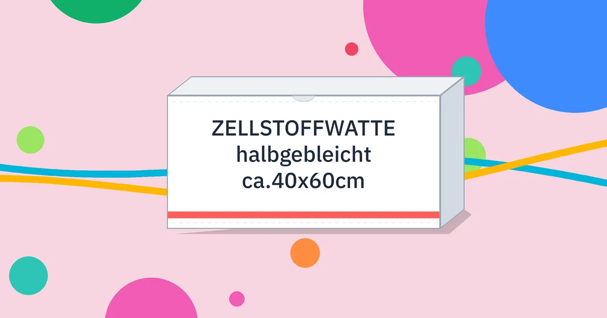 Symbolbild: Packung mit der Aufschrift ZELLSTOFFWATTE halbgebleicht ca.40x60cm (PZN 04239519) – Verfügbarkeit und Bezug in Apotheken in Frankfurt am Main