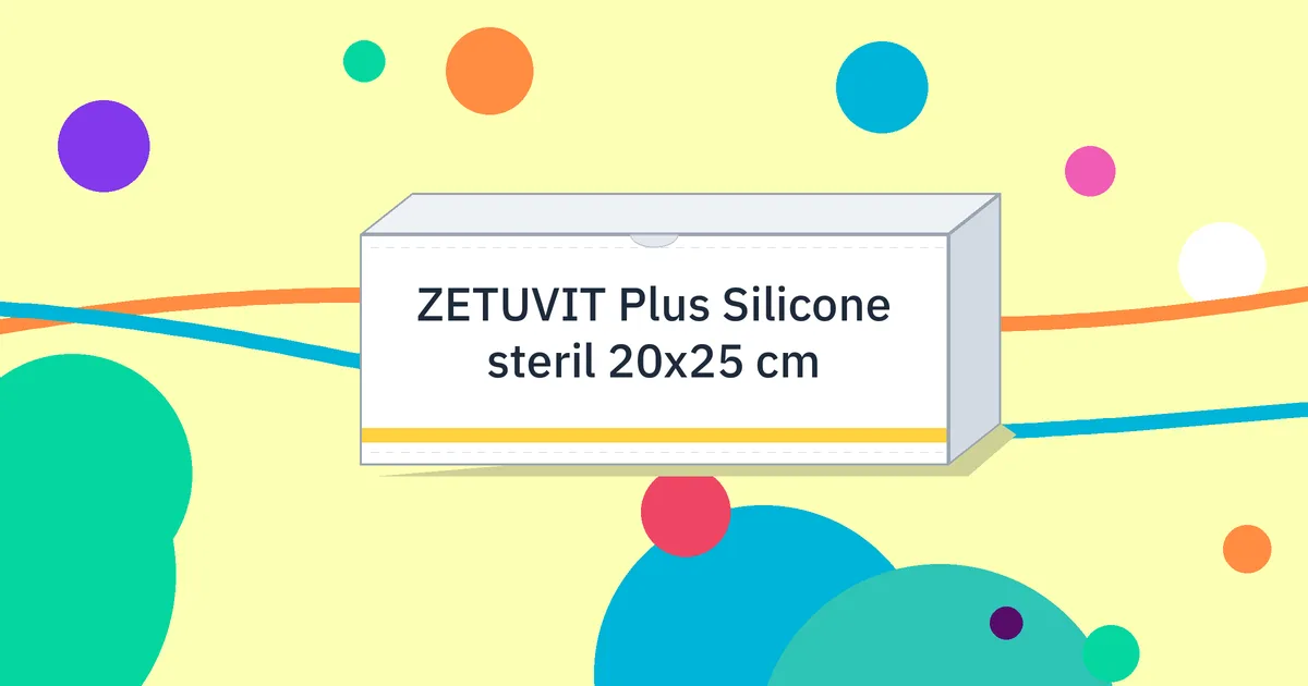 Symbolbild: Packung mit der Aufschrift ZETUVIT Plus Silicone steril 20x25 cm (PZN 14415147) – Verfügbarkeit und Bezug in Apotheken in Frankfurt am Main