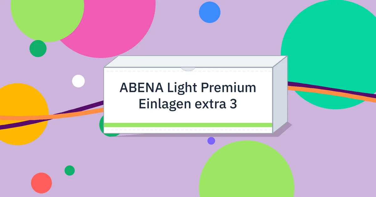 Symbolbild: Packung mit der Aufschrift ABENA Light Premium Einlagen extra 3 (PZN 18007652) – Verfügbarkeit und Bezug in Apotheken in Frankfurt am Main
