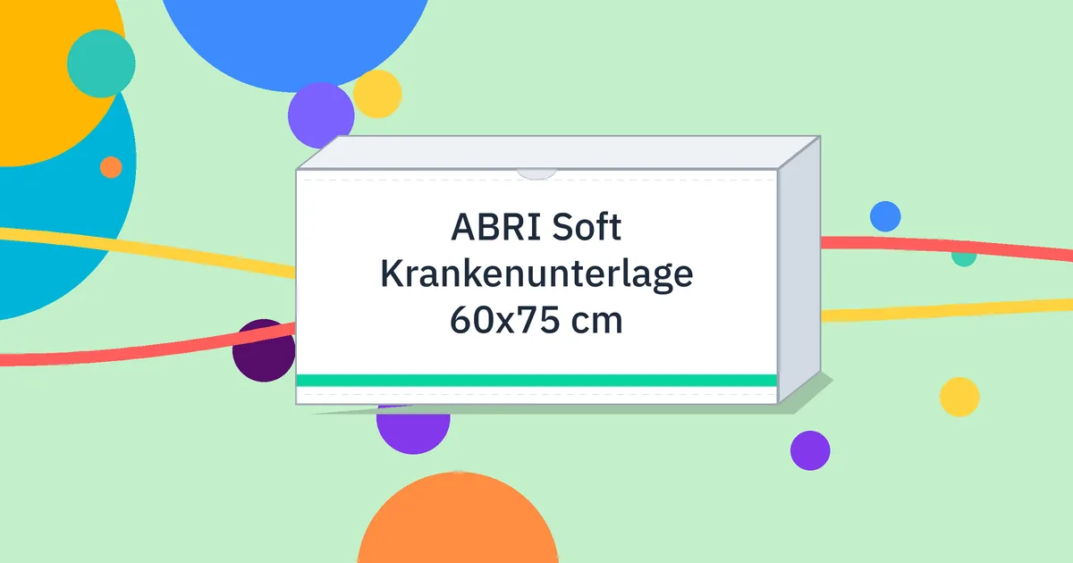 Symbolbild: Packung mit der Aufschrift ABRI Soft Krankenunterlage 60x75 cm (PZN 01693494) – Verfügbarkeit und Bezug in Apotheken in Frankfurt am Main