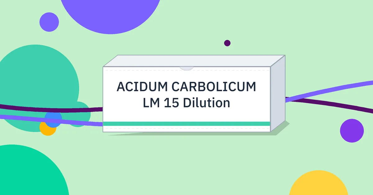 Symbolbild: Packung mit der Aufschrift ACIDUM CARBOLICUM LM 15 Dilution (PZN 13271692) – Verfügbarkeit und Bezug in Apotheken in Frankfurt am Main