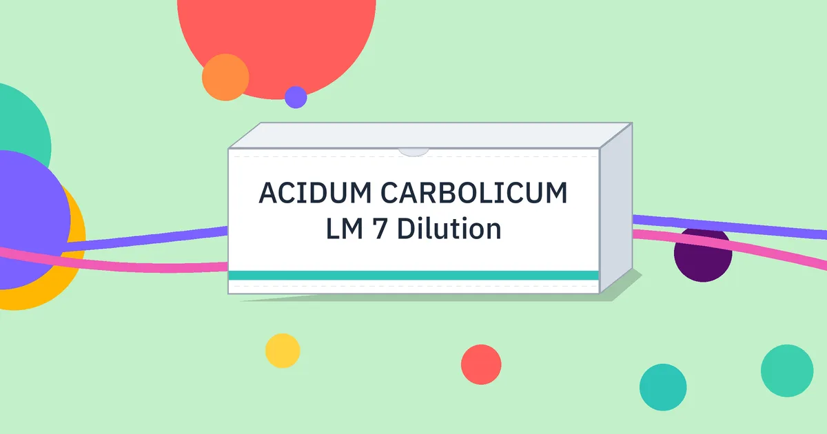 Symbolbild: Packung mit der Aufschrift ACIDUM CARBOLICUM LM 7 Dilution (PZN 13271491) – Verfügbarkeit und Bezug in Apotheken in Frankfurt am Main