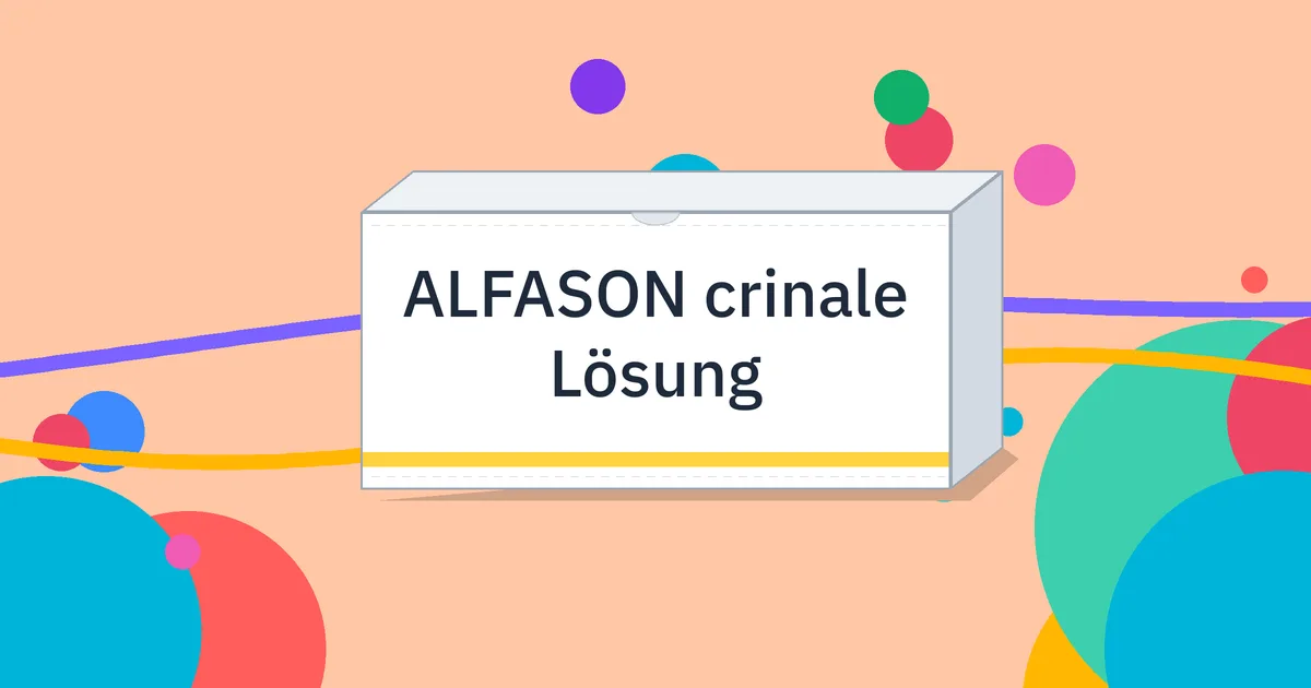 Symbolbild: Packung mit der Aufschrift ALFASON crinale Lösung (PZN 03235821) – Verfügbarkeit und Bezug in Apotheken in Frankfurt am Main