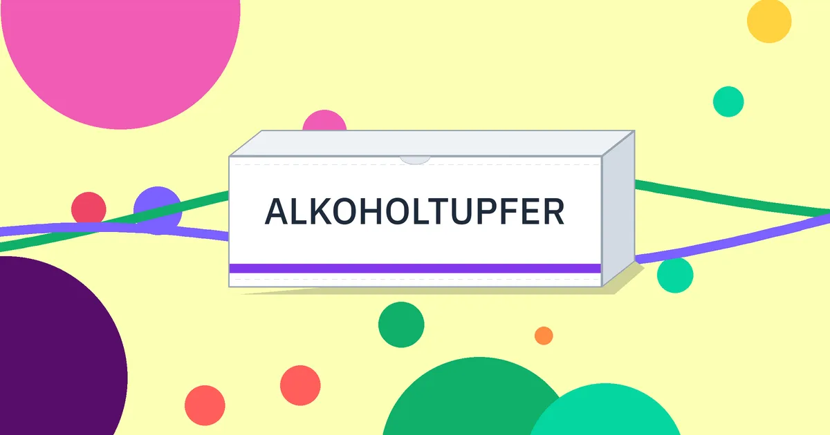 Symbolbild: Packung mit der Aufschrift ALKOHOLTUPFER (PZN 01561367) – Verfügbarkeit und Bezug in Apotheken in Frankfurt am Main