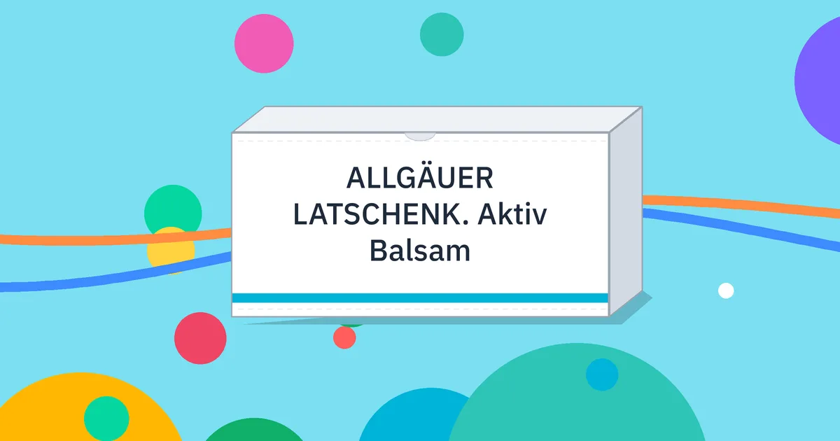 Symbolbild: Packung mit der Aufschrift ALLGÄUER LATSCHENK. Aktiv Balsam (PZN 08401454) – Verfügbarkeit und Bezug in Apotheken in Frankfurt am Main