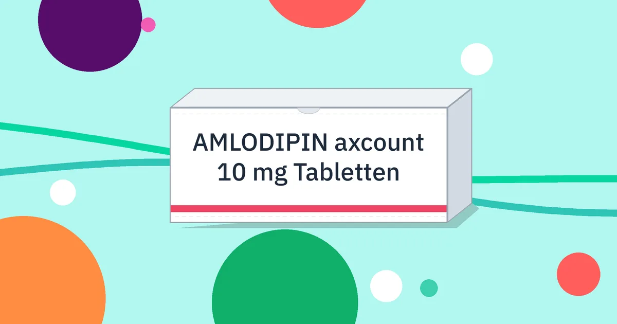 Symbolbild: Packung mit der Aufschrift AMLODIPIN axcount 10 mg Tabletten (PZN 12485706) – Verfügbarkeit und Bezug in Apotheken in Frankfurt am Main