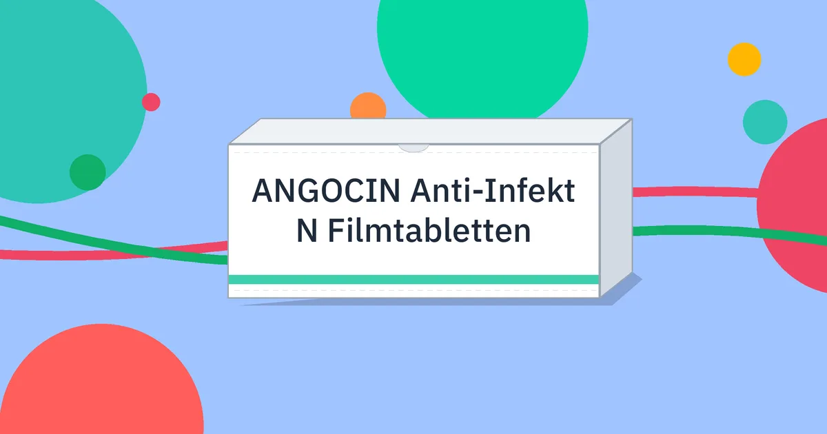 Symbolbild: Packung mit der Aufschrift ANGOCIN Anti-Infekt N Filmtabletten (PZN 06892904) – Verfügbarkeit und Bezug in Apotheken in Frankfurt am Main
