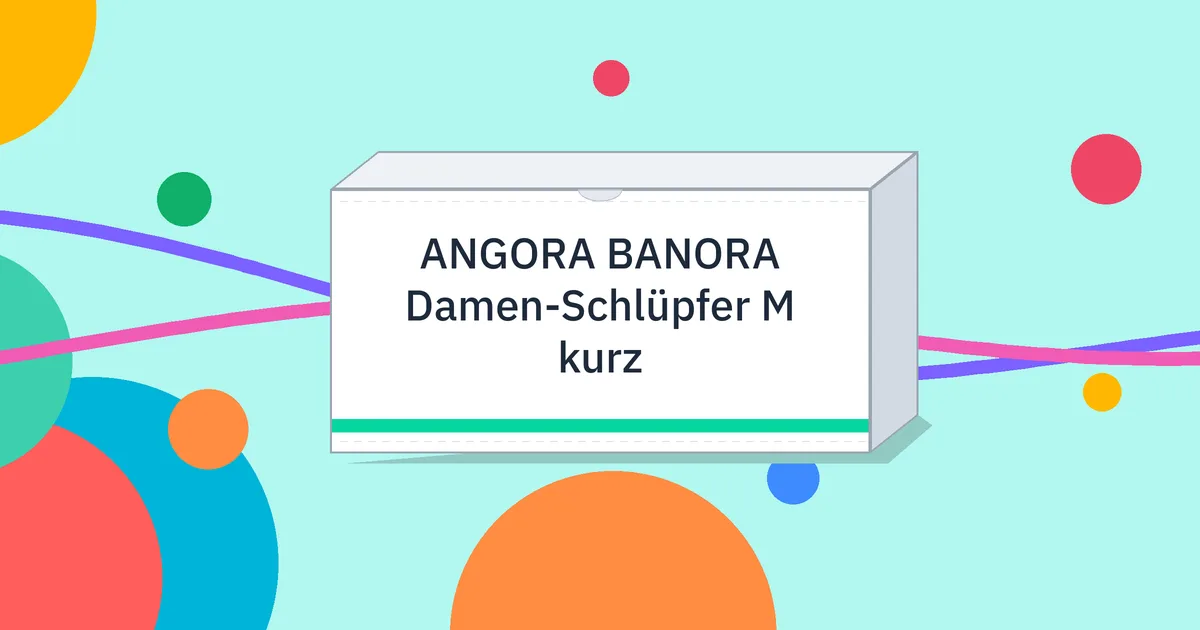 Symbolbild: Packung mit der Aufschrift ANGORA BANORA Damen-Schlüpfer M kurz (PZN 06192638) – Verfügbarkeit und Bezug in Apotheken in Frankfurt am Main