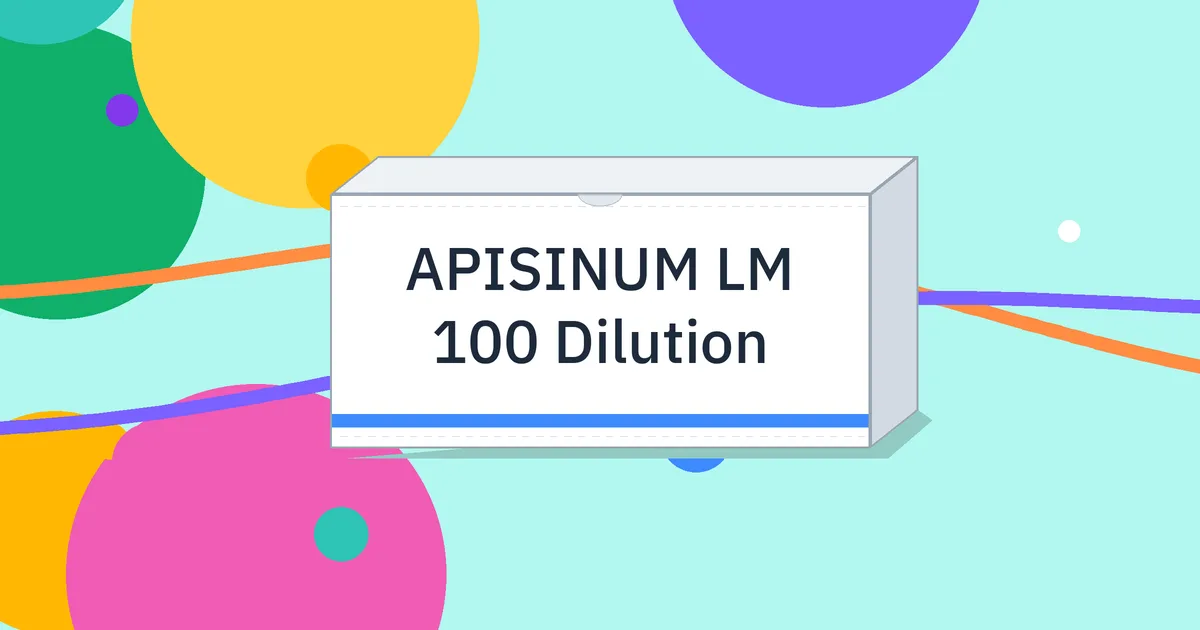 Symbolbild: Packung mit der Aufschrift APISINUM LM 100 Dilution (PZN 12457035) – Verfügbarkeit und Bezug in Apotheken in Frankfurt am Main