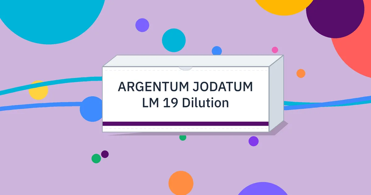 Symbolbild: Packung mit der Aufschrift ARGENTUM JODATUM LM 19 Dilution (PZN 12767451) – Verfügbarkeit und Bezug in Apotheken in Frankfurt am Main