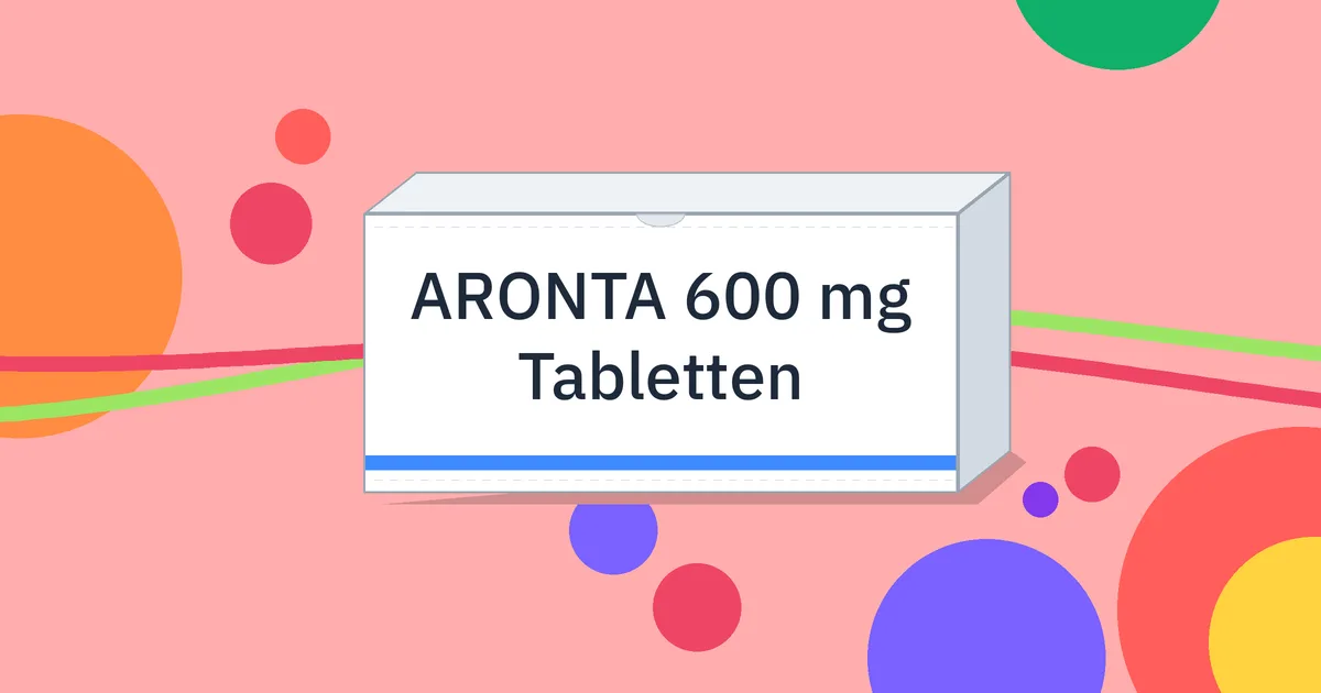Symbolbild: Packung mit der Aufschrift ARONTA 600 mg Tabletten (PZN 02407935) – Verfügbarkeit und Bezug in Apotheken in Frankfurt am Main