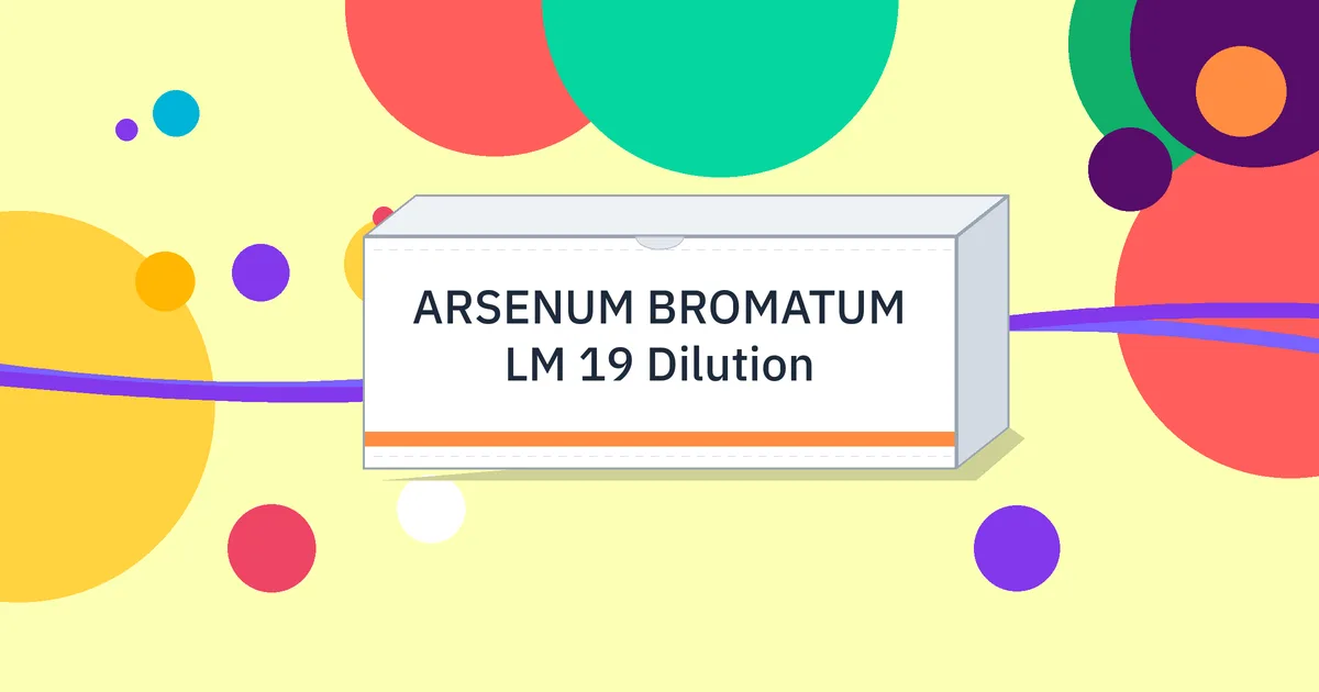 Symbolbild: Packung mit der Aufschrift ARSENUM BROMATUM LM 19 Dilution (PZN 12771398) – Verfügbarkeit und Bezug in Apotheken in Frankfurt am Main