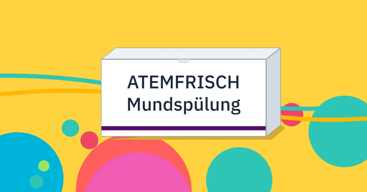 Symbolbild: Packung mit der Aufschrift ATEMFRISCH Mundspülung (PZN 13152852) – Verfügbarkeit und Bezug in Apotheken in Frankfurt am Main