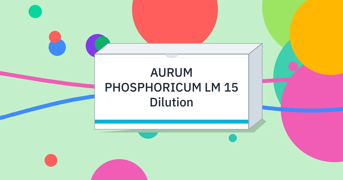 Symbolbild: Packung mit der Aufschrift AURUM PHOSPHORICUM LM 15 Dilution (PZN 13754947) – Verfügbarkeit und Bezug in Apotheken in Frankfurt am Main