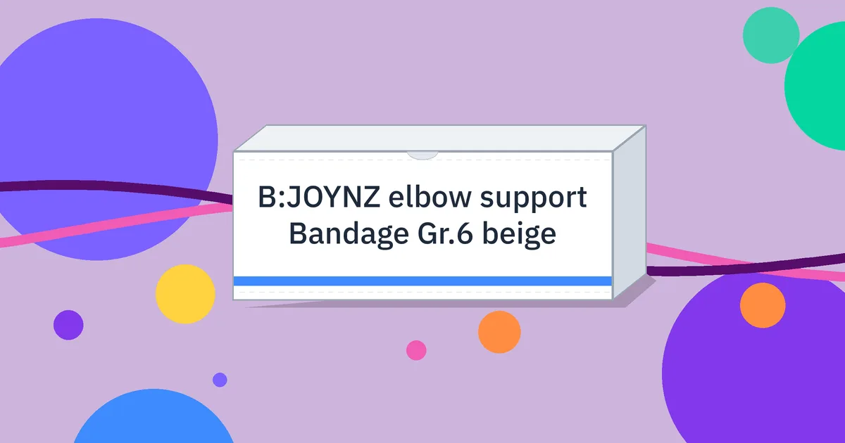 Symbolbild: Packung mit der Aufschrift B:JOYNZ elbow support Bandage Gr.6 beige (PZN 20522166) – Verfügbarkeit und Bezug in Apotheken in Frankfurt am Main
